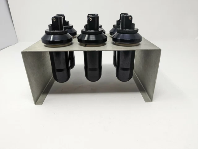 (6) SIX BECKMAN Coulter Centrifuge Rotor Bucket Tubes 116.0 With Stand ...