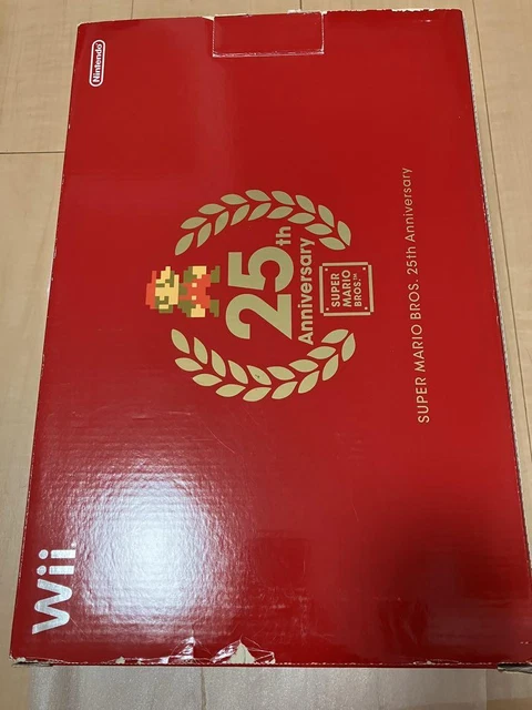 NINTENDO WII SUPER Mario Bros 25th Anniversary Limited Edition Red ...