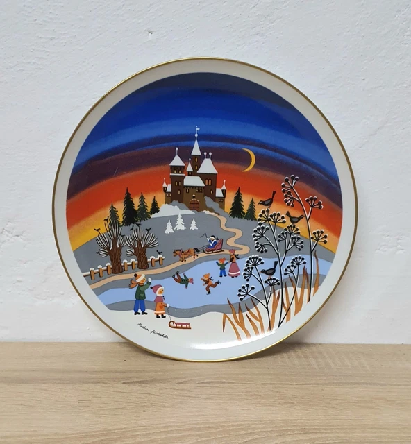 FÜRSTENBERG GROSSE WINTER Wandteller Sammelteller Dekoteller Porzellan ...