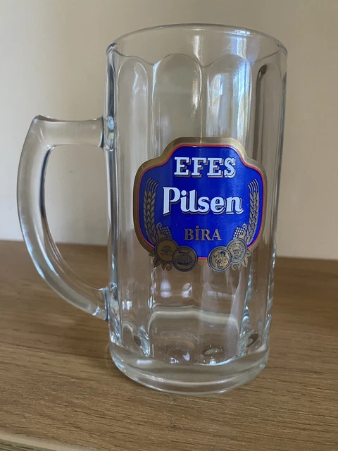 VINTAGE & VERY RARE! Heavy, Turkish "EFES PILSEN BIRA" Pint Tankard ...