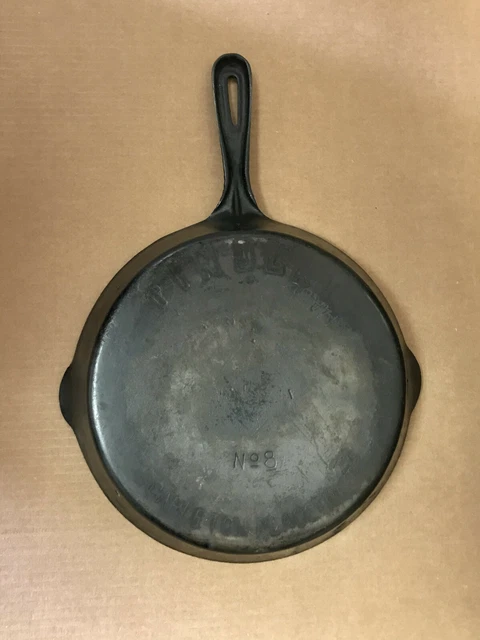 VINTAGE FINDLAY & Gsw Double Logo Cast Iron Skillet Fry Pan Sit Flat 8 ...