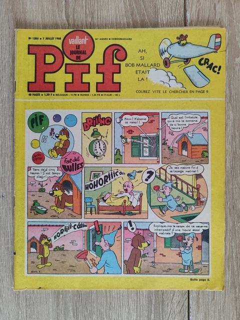 VAILLANT LE JOURNAL De Pif N°1205 - 7 Juillet 1968 EUR 5,00 - PicClick FR