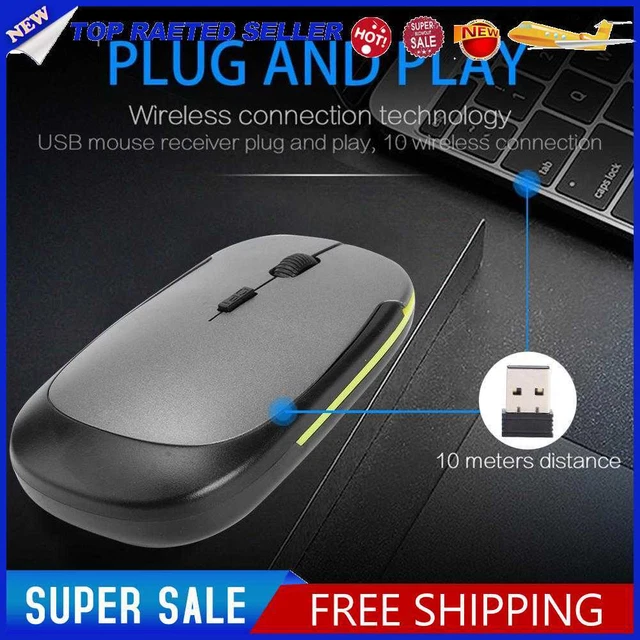 2.4G WIRELESS MOUSE Optical 4 Button 1600DPI Mice w/USB Receiver (Grey ...