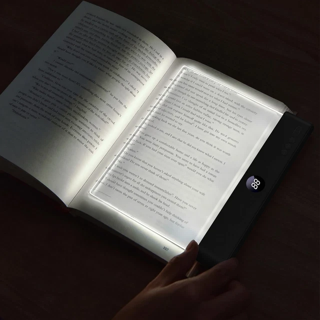 LED READING LIGHT Panel Portable Book Light Rechargeable Flat Reading ...