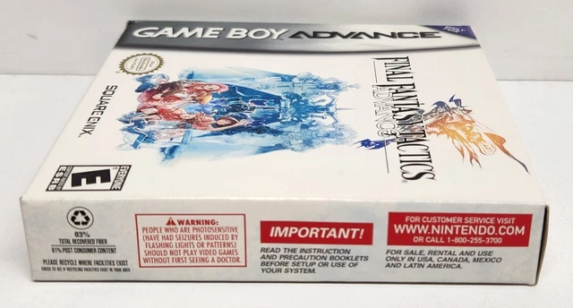 FINAL FANTASY TACTICS Advance OEM ** BOX ONLY ** NO GAME Excellent ...