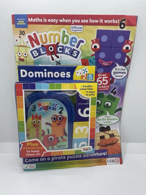 NUMBERBLOCKS MAGAZINE DOMINOES Handy Bag Play Set & Stickers Issue 36 ...