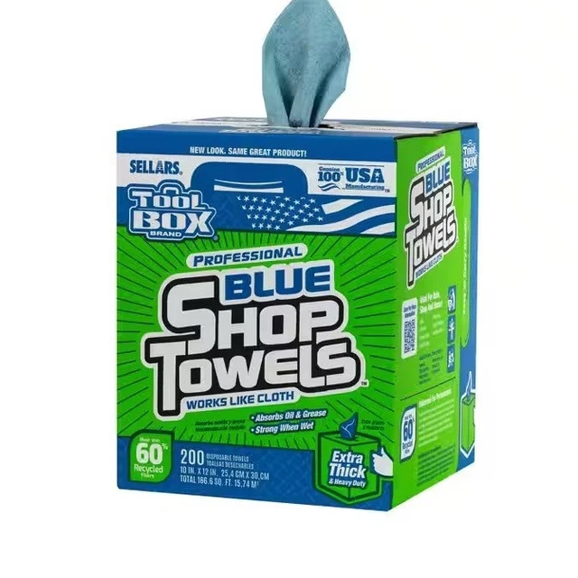 TOOLBOX Z400 BLUE shop towel box 200-count $35.72 - PicClick CA