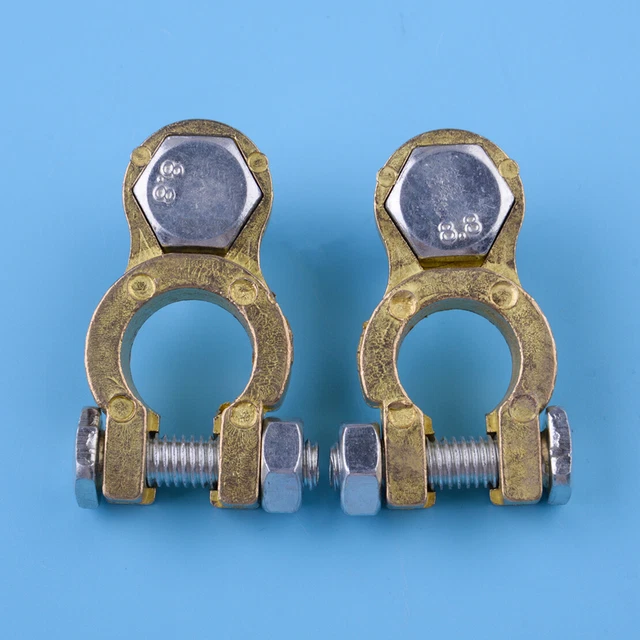 2PCS AUTO BATTERY Terminal Connectors Top Post Car Battery Cable ...