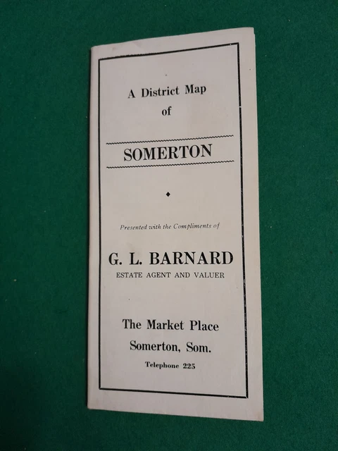 VINTAGE DISTRICT MAP Of Somerton Somerset Cir 1950 £2.99 - PicClick UK