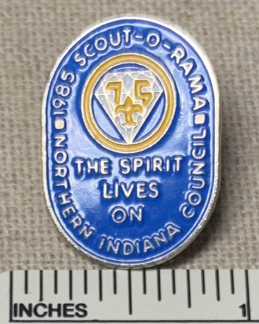 VINTAGE 1985 NORTHERN INDIANA COUNCIL Boy Scout-O-Rama HAT PIN BSA 75th ...