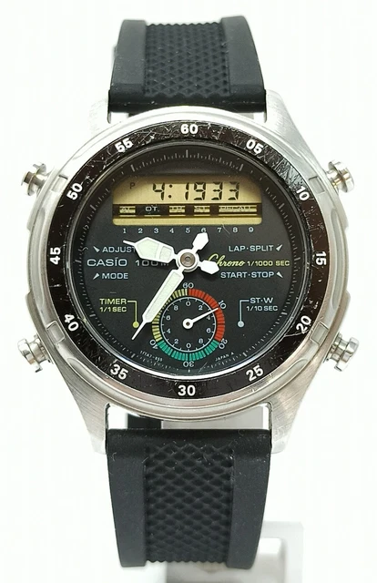 OROLOGIO CASIO AW-600 vintage ana digit watch stainless steel clock ...