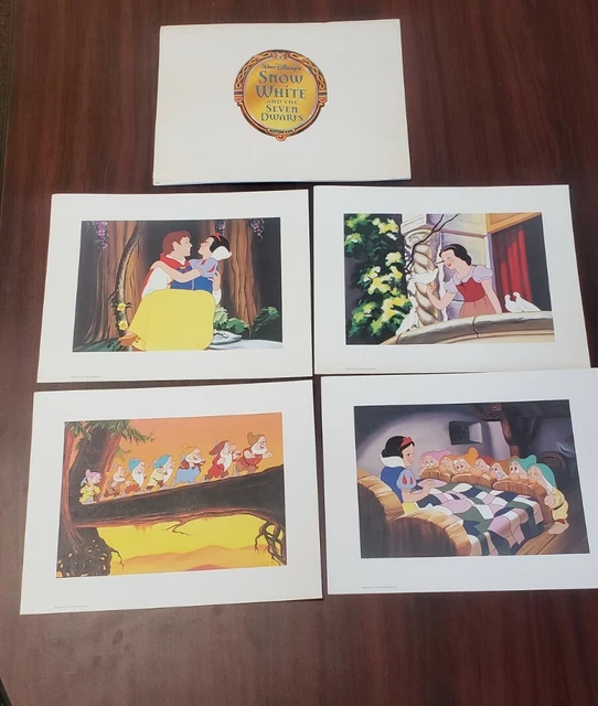 DISNEY SNOW WHITE AND THE SEVEN DWARFS Lithograph Portfolio Set of 4 ...