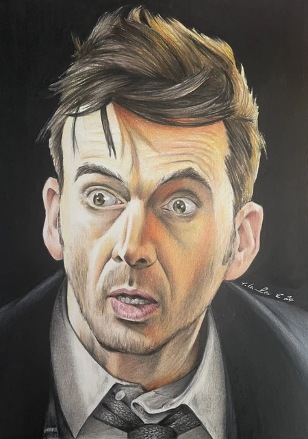 DAVID TENNANT DOCTOR Who Original Pencil Drawing .Fan-ART A4 . Dr Who £ ...