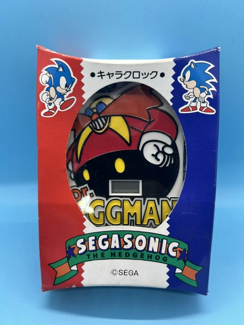 VINTAGE 1995 SEGA Sonic the Hedgehog Dr Eggman Character Clock RARE ...