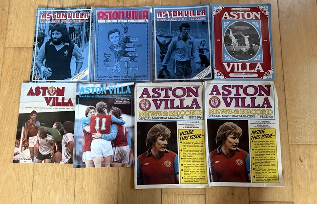 8 X ASTON Villa FC Programmes 1974 - 1981 vgc £10.80 - PicClick UK