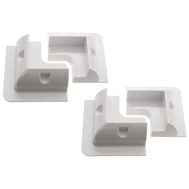 4 SOLAR PANEL Corner Brackets Mount White Caravan Motorhome Boat ...