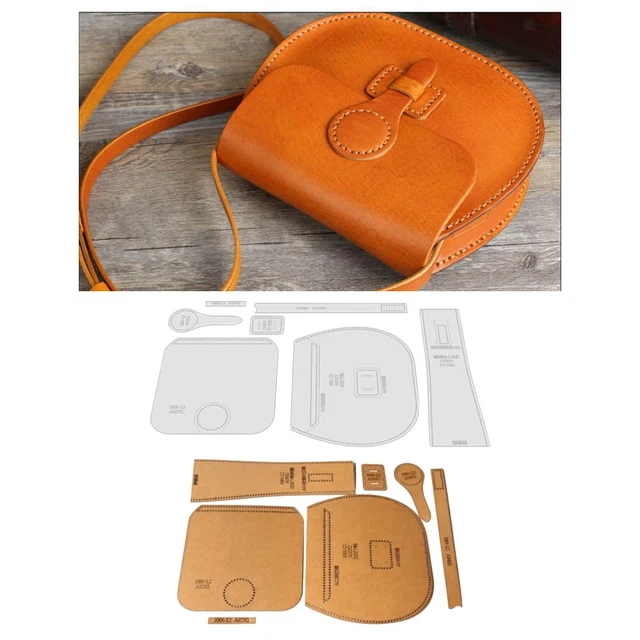 7X LEATHER TEMPLATES Pattern Bag Templates Handbag Making Bag Template ...