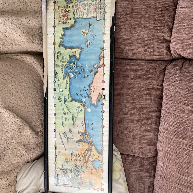 ORIGINAL 1945 WW2 British Map - 79th Armoured Division Before Crossing ...