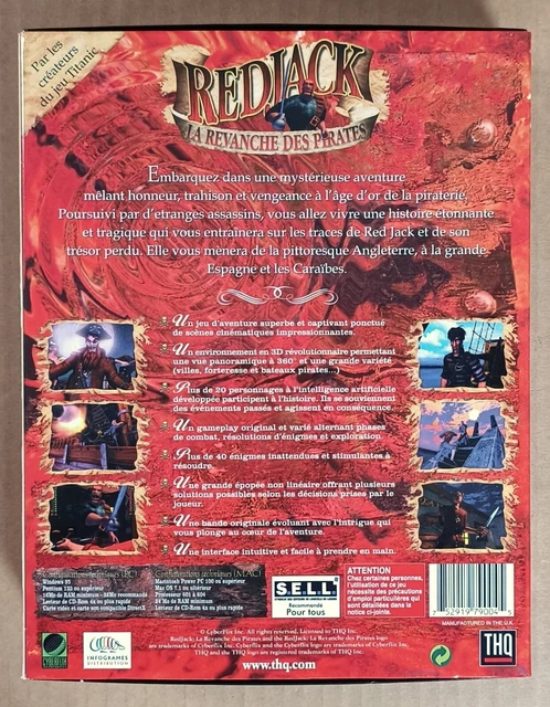 ANCIEN JEU PC CD BIG BOX REDJACK LA REVANCHE DES PIRATES de chez THQ ...
