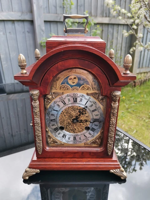FRANZ HERMLE 2 Jewels Arched Mantel Clock in Mahogany Case 130-070 £149 ...