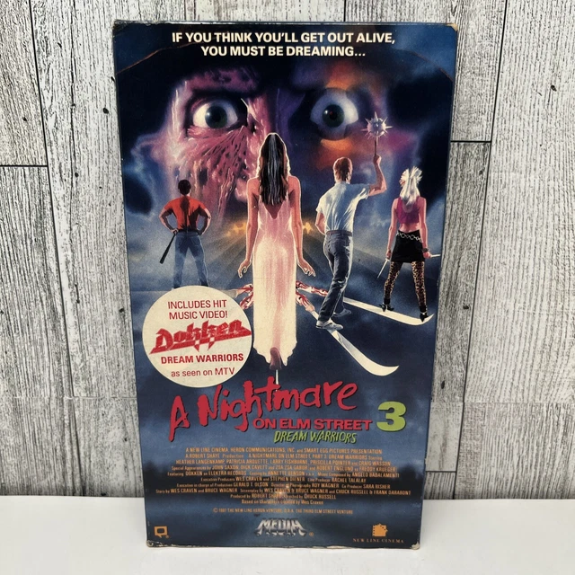A NIGHTMARE ON Elm Street 3 Dream Warriors VHS Media 1987 Music Video ...