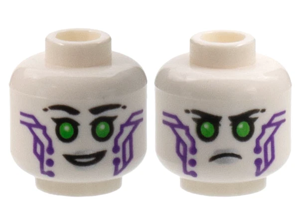 Lego 3626cpb3050 Ninjago Pixal Minifigure Head Dual Sided Alien Female