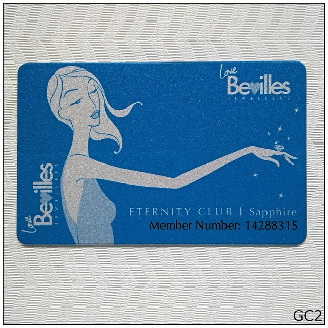 BEVILLES JEWELLERS NO Value Collectable Only Eternity Club Card (GC2 ...