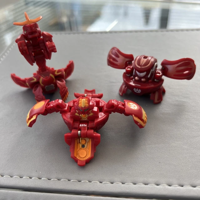 BAKUGAN BATTLE BRAWLERS Monarus, Coredem, Battalix Red Dragonoid pyrus ...