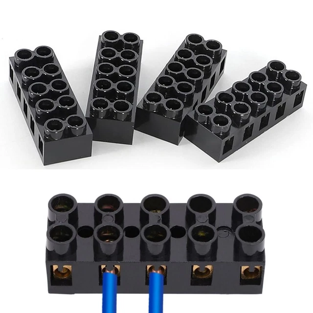 PLASTIC FIXED TYPE Base Terminal With Screws Cable Connector Electrical ...