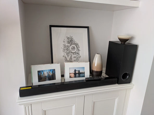 BUSH 80W RMS 2.1Ch Bluetooth Sound Bar & Wired Subwoofer Remote Control ...