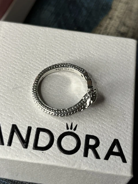 PANDORA GAME OF Throne Silver Sparkling Dragon Ring - Size 54 - ALE ...