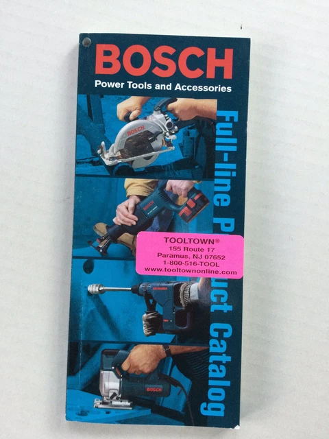 BOSCH POWER TOOLS And Accessories Full-line Product Catalog 2001 $13.68 ...