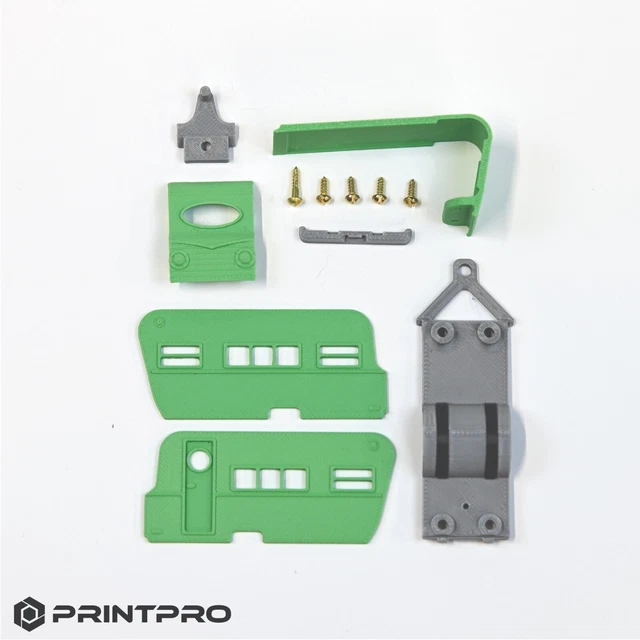 PRINTPRO HO SCALE Slot Car Grass Green Camper Trailer Kit Fits Aurora ...
