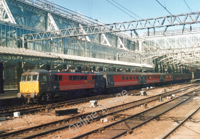 RAILWAY PHOTO 6X4 Class 86 86240 Glasgow Central 12.30 to Poole 13/3/02 ...