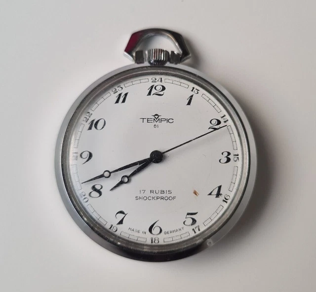 TEMPIC TASCHENUHR MECHANISCH POCKET WATCH 1-16 EUR 55,00 - PicClick DE