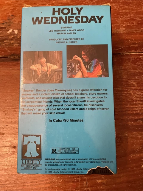 HOLY WEDNESDAY VHS Rare Horror 1988 Snakes Horror Gore Tested And Works ...