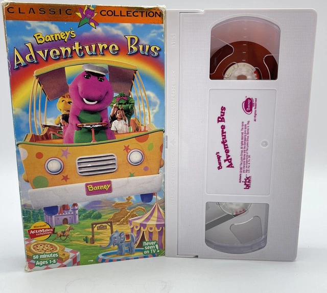 BARNEY - BARNEYS Adventure Bus VHS 1997 collection classique jamais vue ...