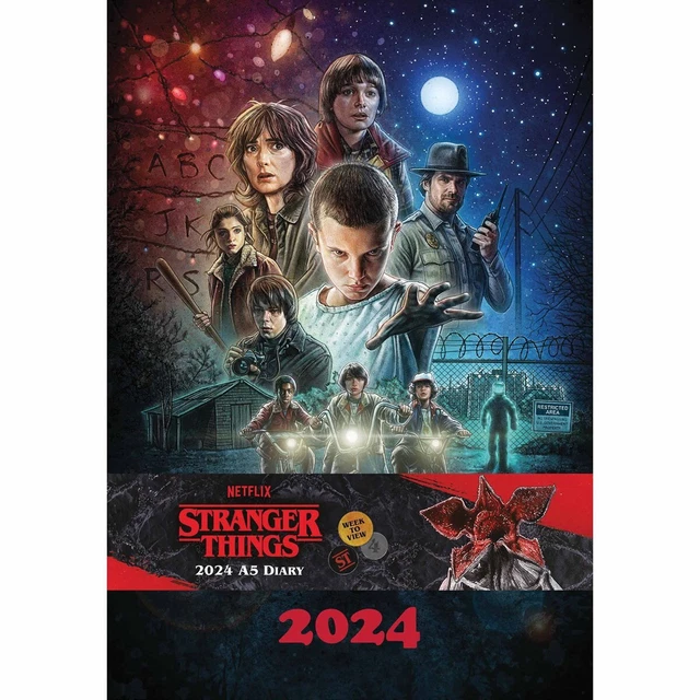 STRANGER THINGS A5 Deluxe Diary 2024 - Entertainment - Week To View £10 ...