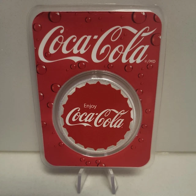 COCA-COLA® 1 OZ Silver Colorized Round (Bottle Cap) In TEP Packaging £ ...