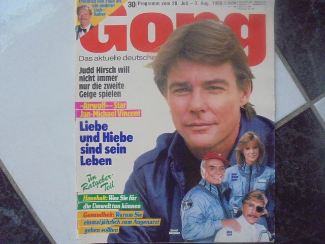 GONG 30/1990 TB:AIRWOLF Stars Jan Michael Vincent!/Peter Bond!/TV ...