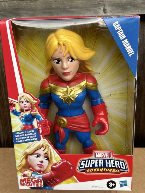 PLAYSKOOL HEROES SUPER Hero Adventures Mega Mighties Captain Marvel ...