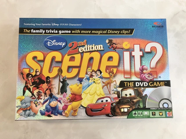 DISNEY SCENE IT? 2nd Edition DVD Trivia Board Game Disney Pixar $20.00 ...
