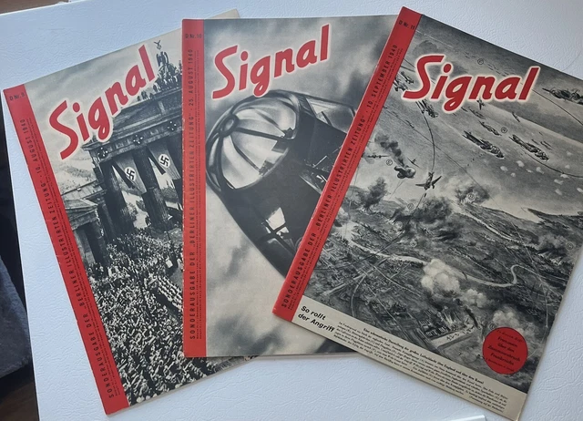 3 RARE GERMAN Signal War Magazines 1940-Aug #10,1940-Sept#11,1940-Aug ...