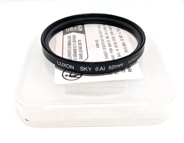 LUXON 52MM SKY (1A) Camera Lens Filter - Korean Made £3.99 - PicClick UK