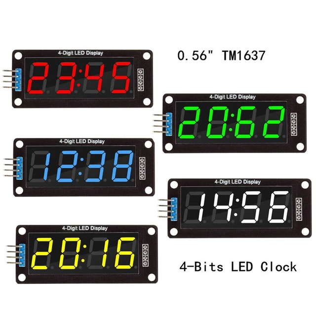 TM1637 RGB 4BITS Digital LED Clock Tube Display for Arduino Easy to Use ...