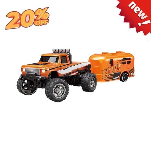 MINI RC=TRUCK REMOTE Control Car, All Terrain Off-Road Truck--Orange £ ...
