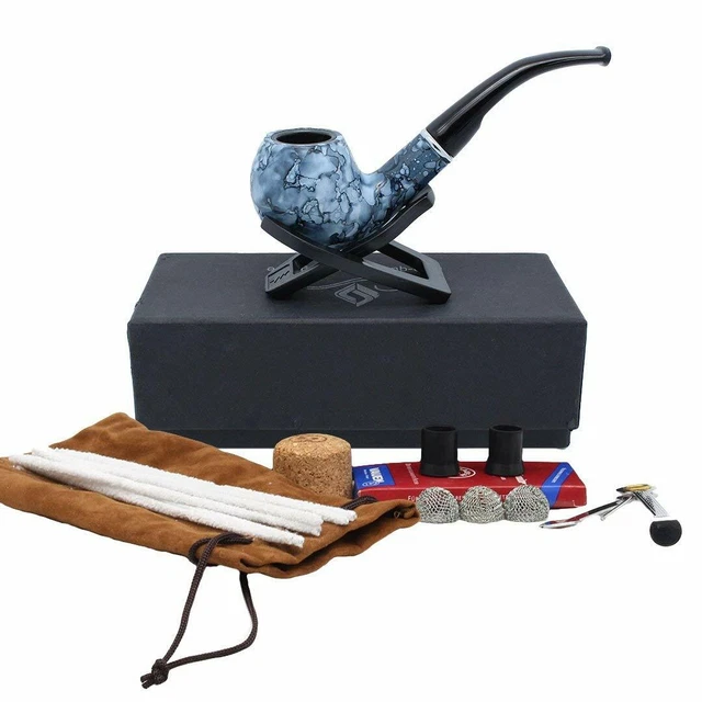 COFFRET PIPE EN résine sculpté ensemble complet coffret cadeaux EUR 37 ...