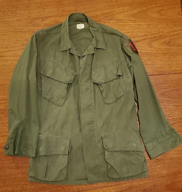 US ARMY VIETNAM War Early 3rd Pattern Jungle Jacket 1st Infantry Div ...