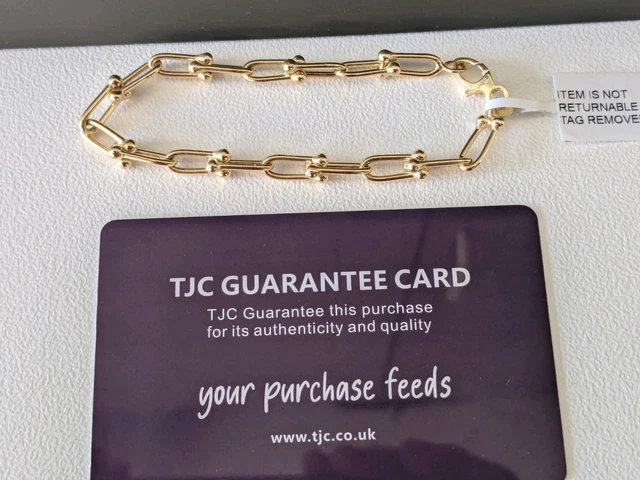 NEW 9CT Tiffany Designer Inspired Industrial Hardware Bracelet.5.68gr ...