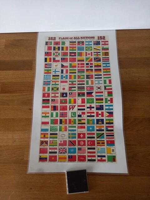 LAMINATED OLD FLAGS of the World Nations Poster Encapsulated Print £3. ...